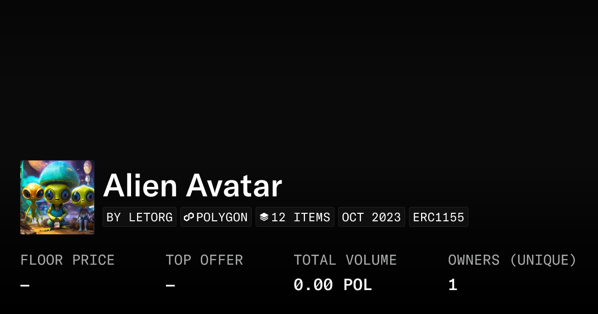 Alien Avatar - Collection | OpenSea