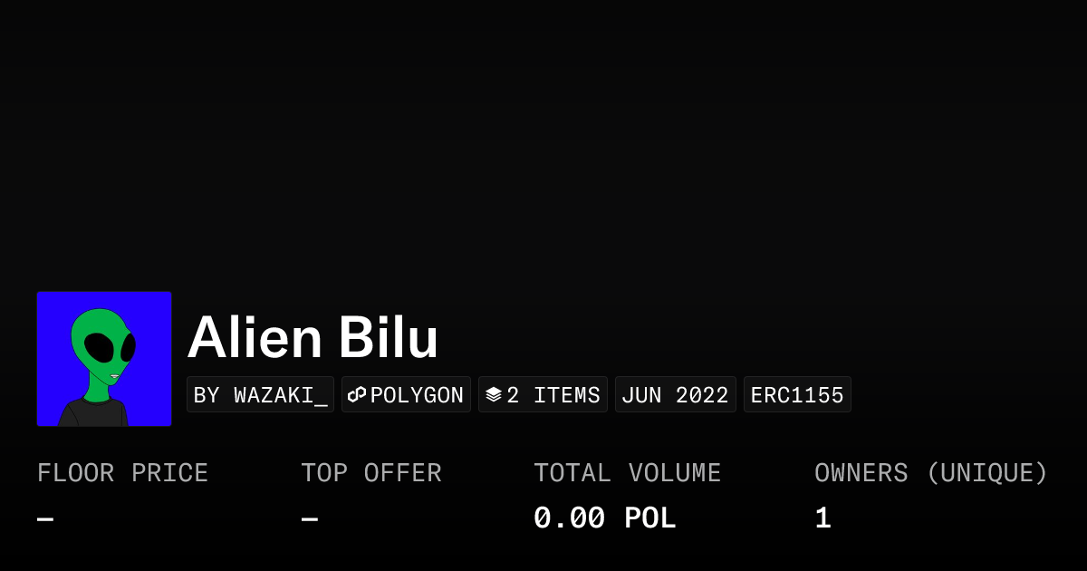 Alien Bilu - Collection | OpenSea