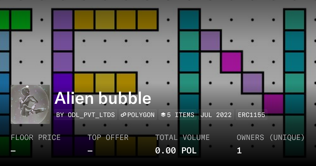 Alien bubble - Collection | OpenSea