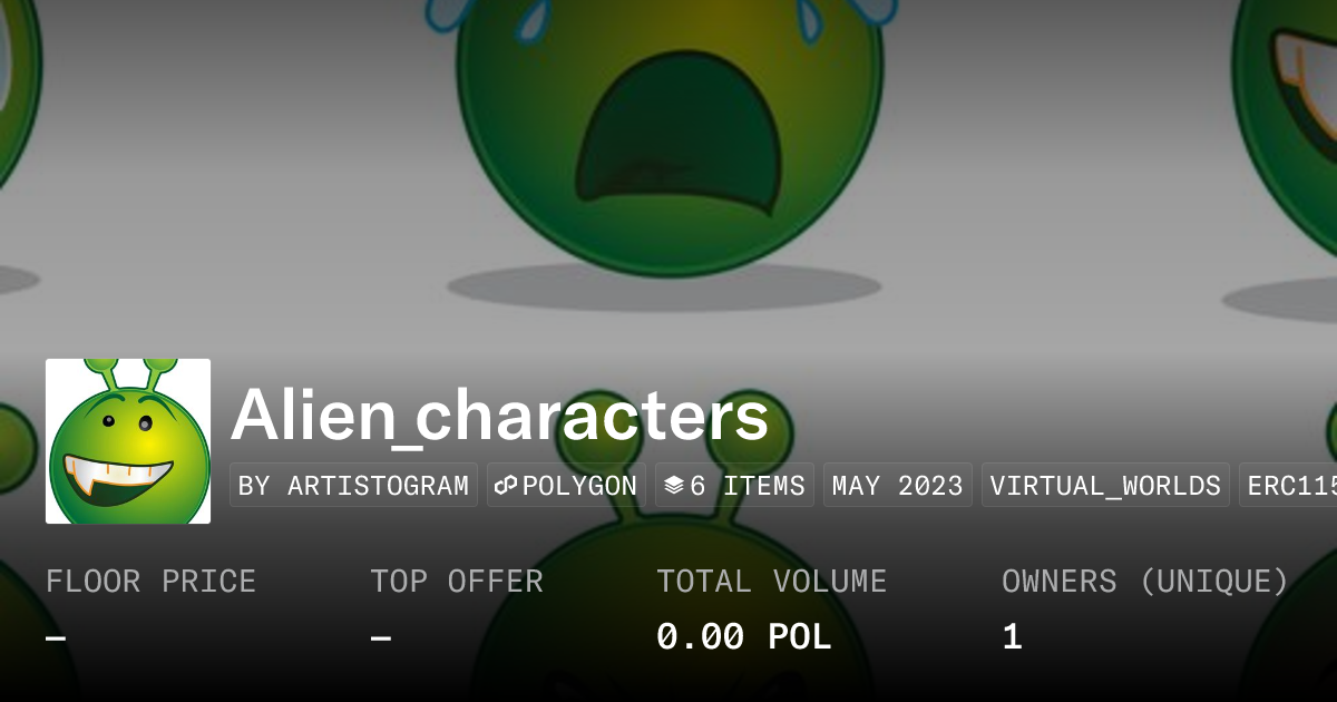 Alien_characters - Collection | OpenSea