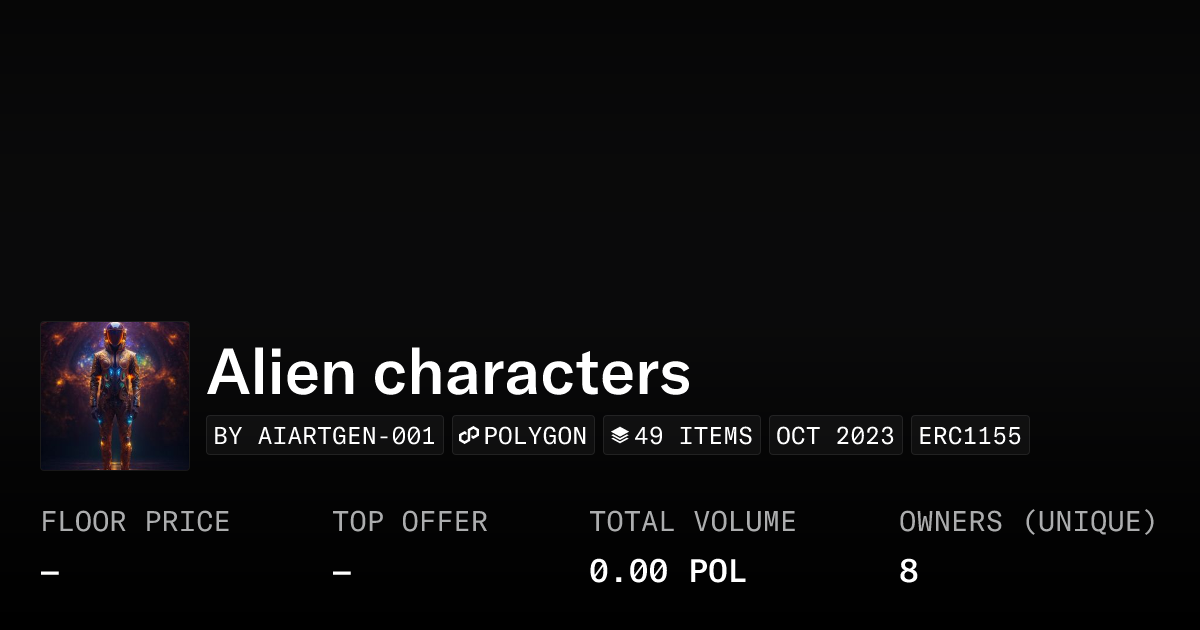 Alien characters - Collection | OpenSea