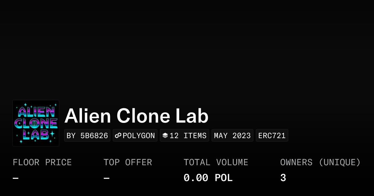 Alien Clone Lab - Collection | OpenSea