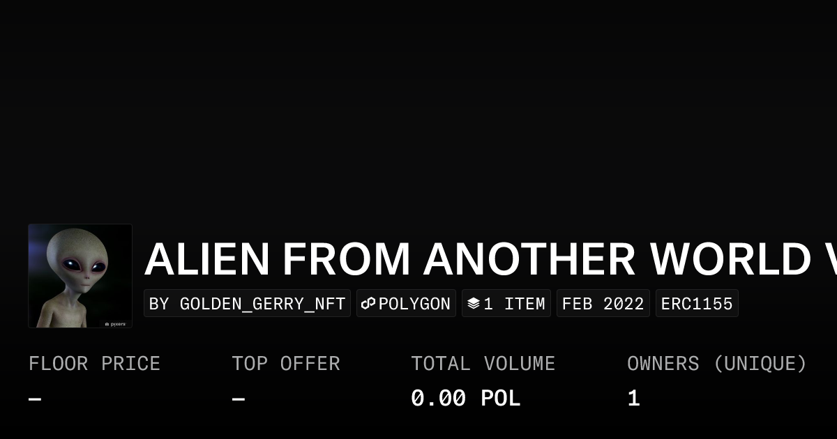 ALIEN FROM ANOTHER WORLD V3 - Collection | OpenSea