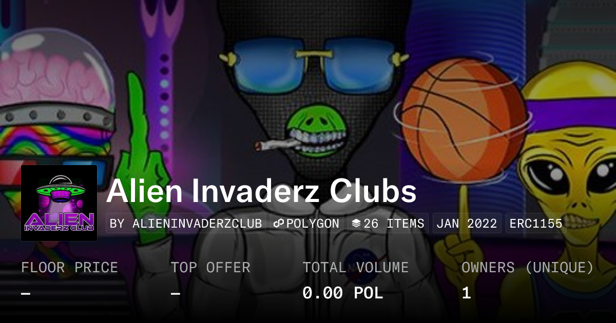 Alien Invaderz Clubs - Collection | OpenSea