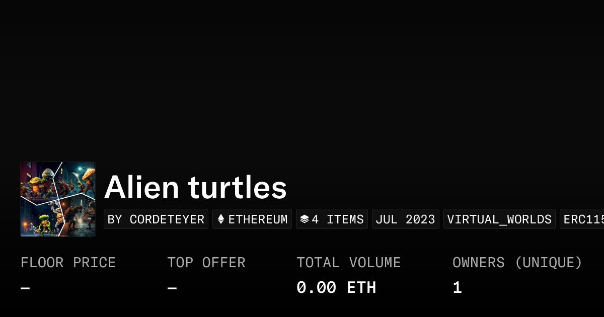 Alien turtles - Collection | OpenSea