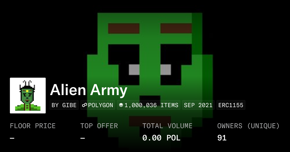 Alien Army - Collection | OpenSea