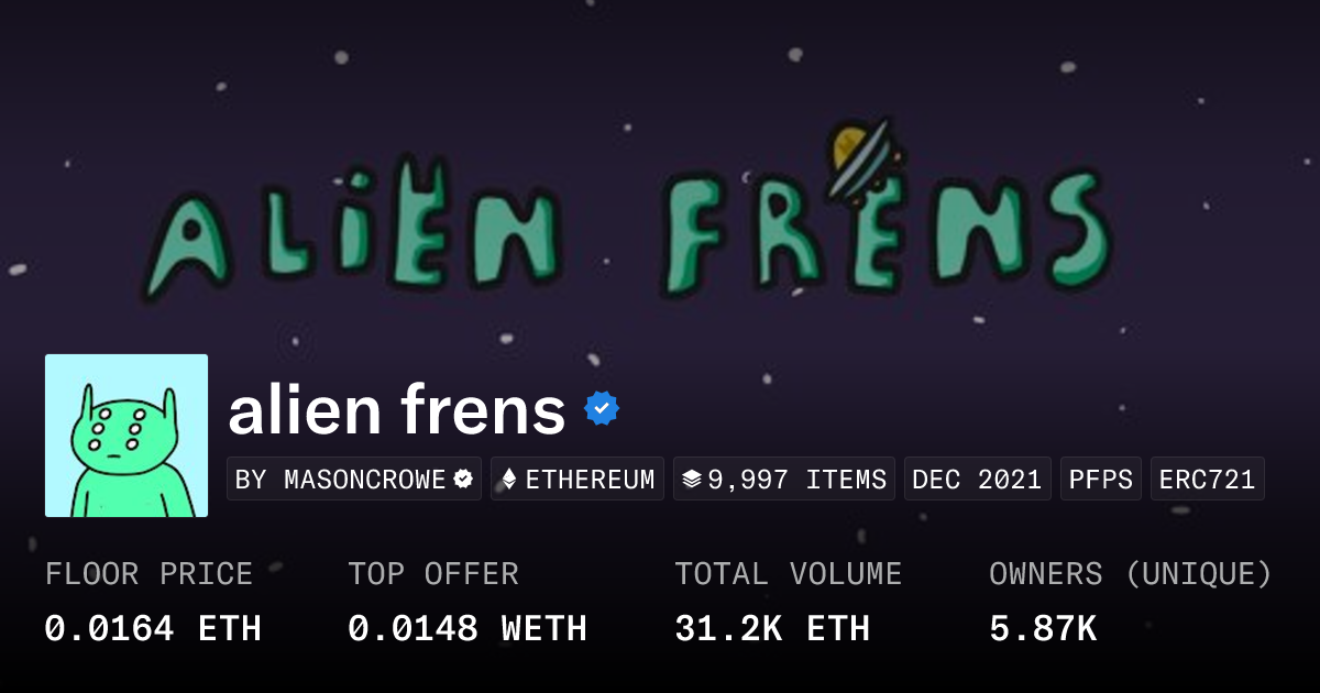 alien frens - Collection | OpenSea