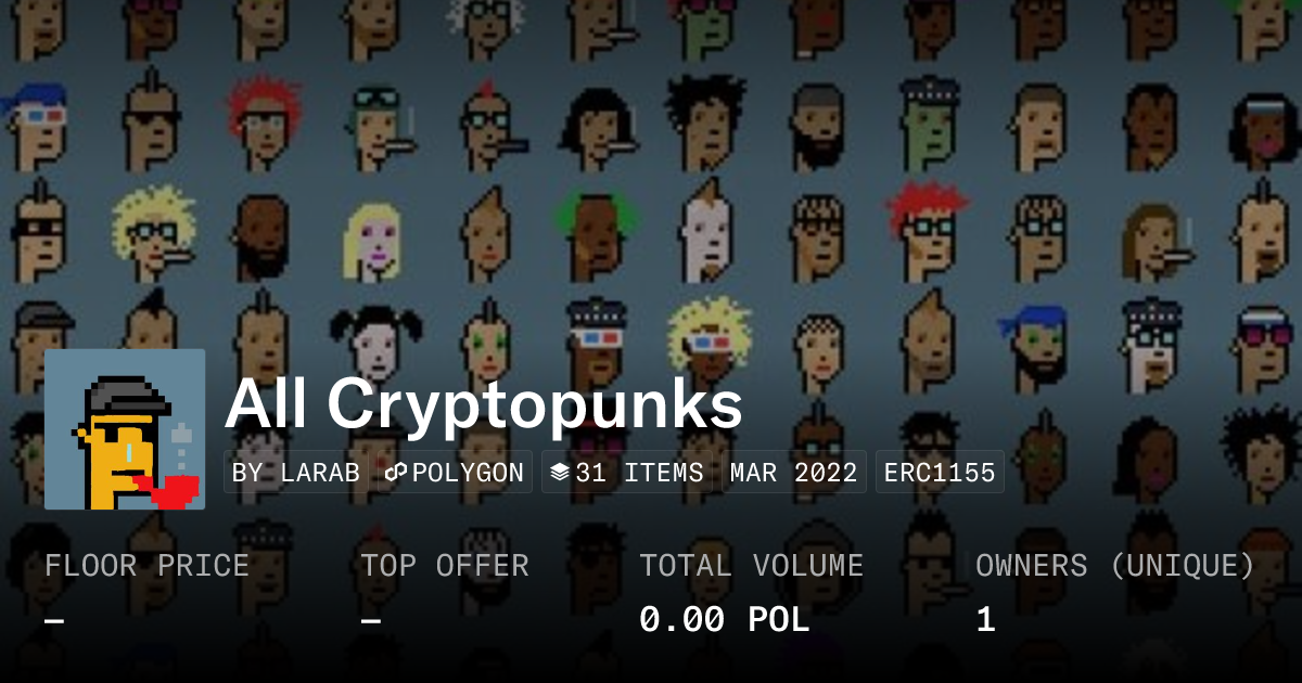 All Cryptopunks - Collection | OpenSea
