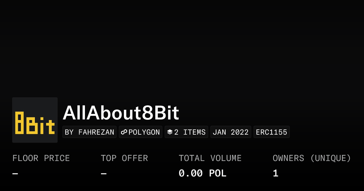 AllAbout8Bit - Collection | OpenSea