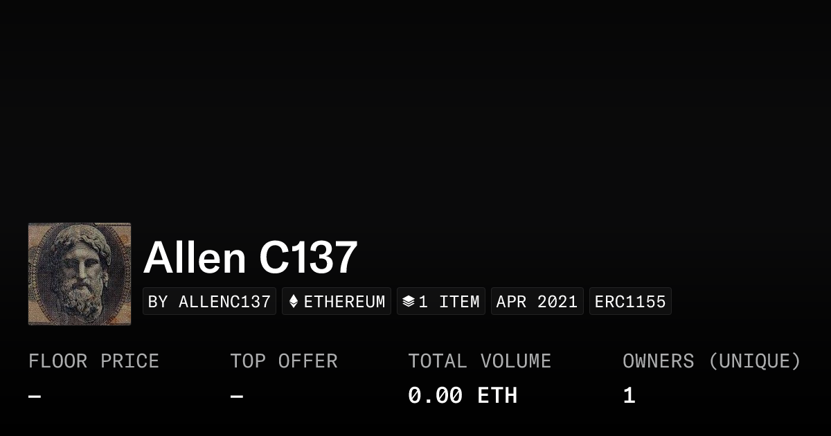 Allen C137 - Collection | OpenSea