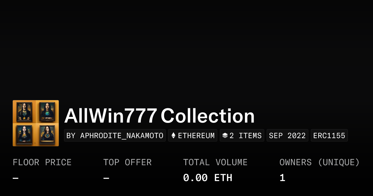 AllWin777 Collection - Collection | OpenSea