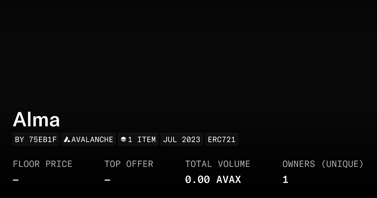 Alma - Collection | OpenSea