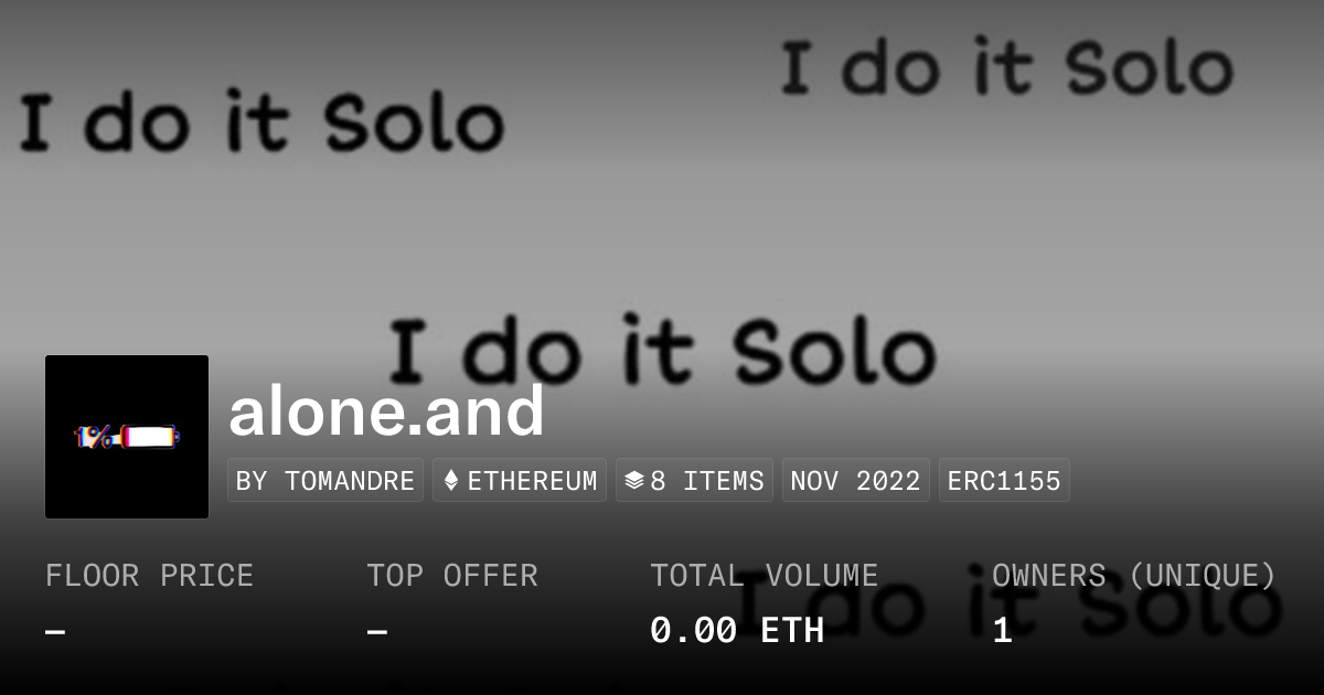 alone.and - Collection | OpenSea