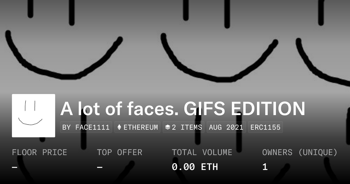 A lot of faces. GIFS EDITION - Collection | OpenSea
