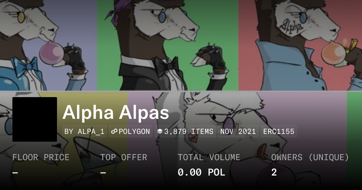 Alpha Alpas - Collection | OpenSea