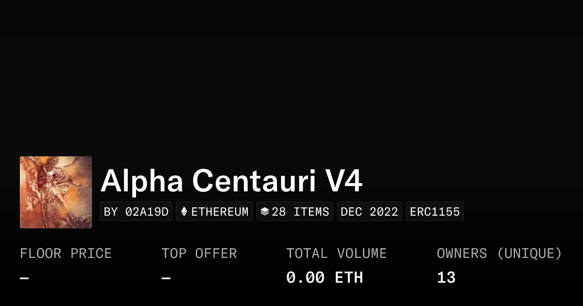Alpha Centauri V4 - Collection | OpenSea