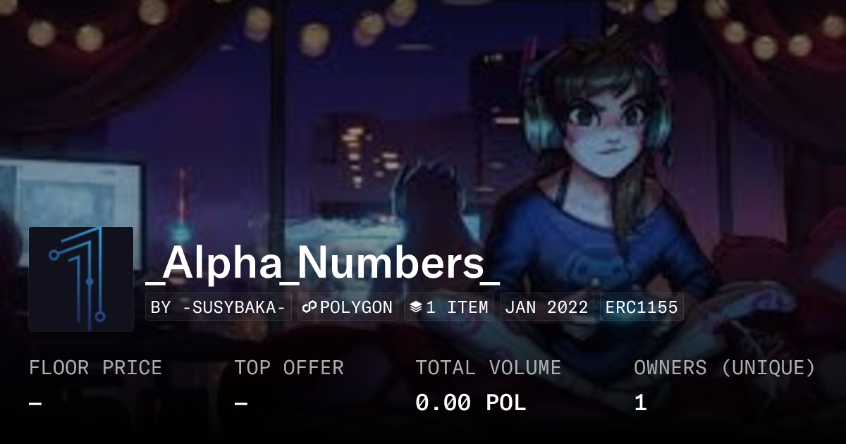 _Alpha_Numbers_ - Collection | OpenSea