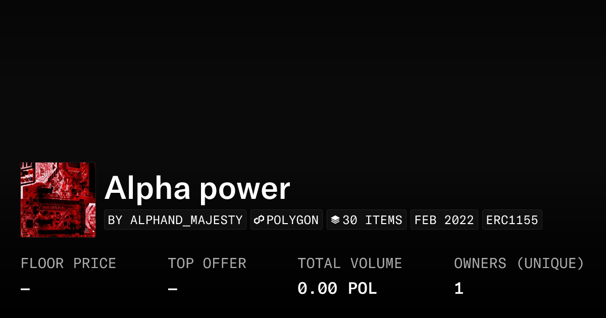 Alpha power - Collection | OpenSea