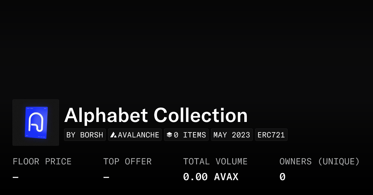 Alphabet Collection - Collection | OpenSea