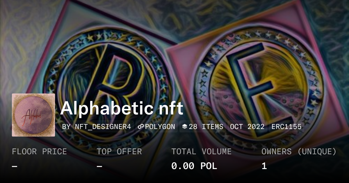 Alphabetic nft - Collection | OpenSea