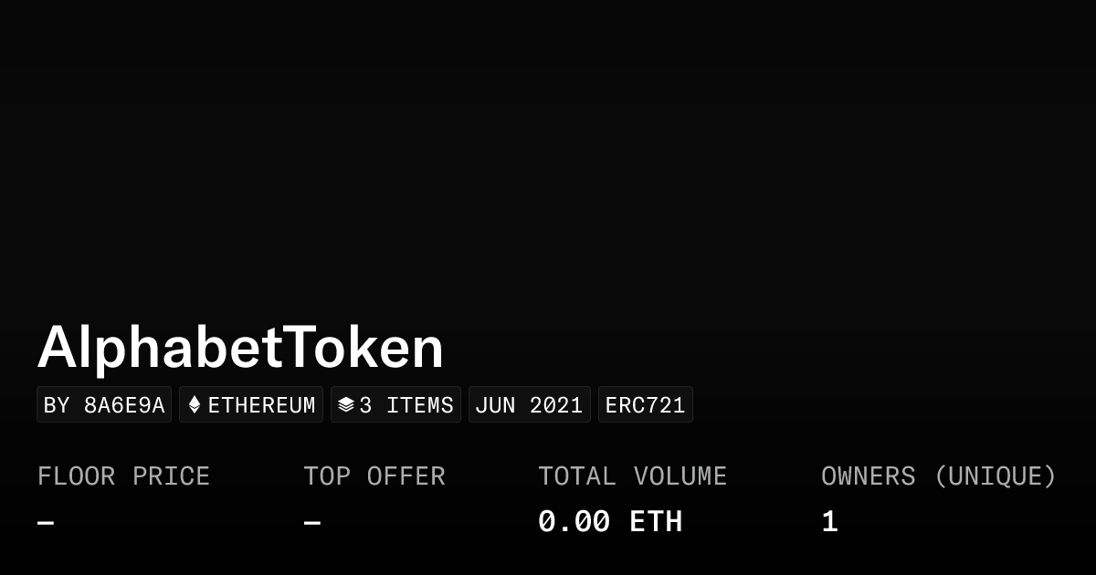 AlphabetToken - Collection | OpenSea