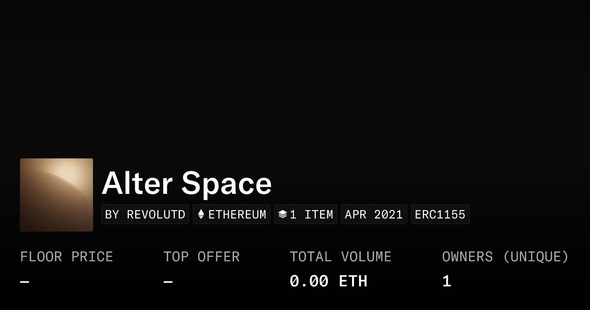 Alter Space - Collection | OpenSea
