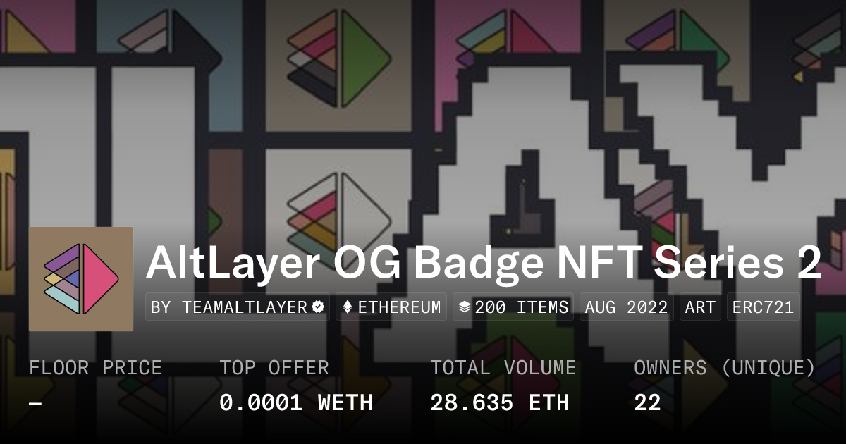 AltLayer OG Badge NFT Series 2 - Collection | OpenSea