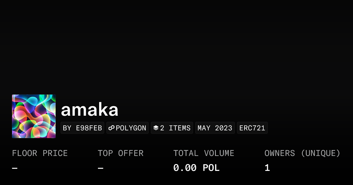 amaka - Collection | OpenSea