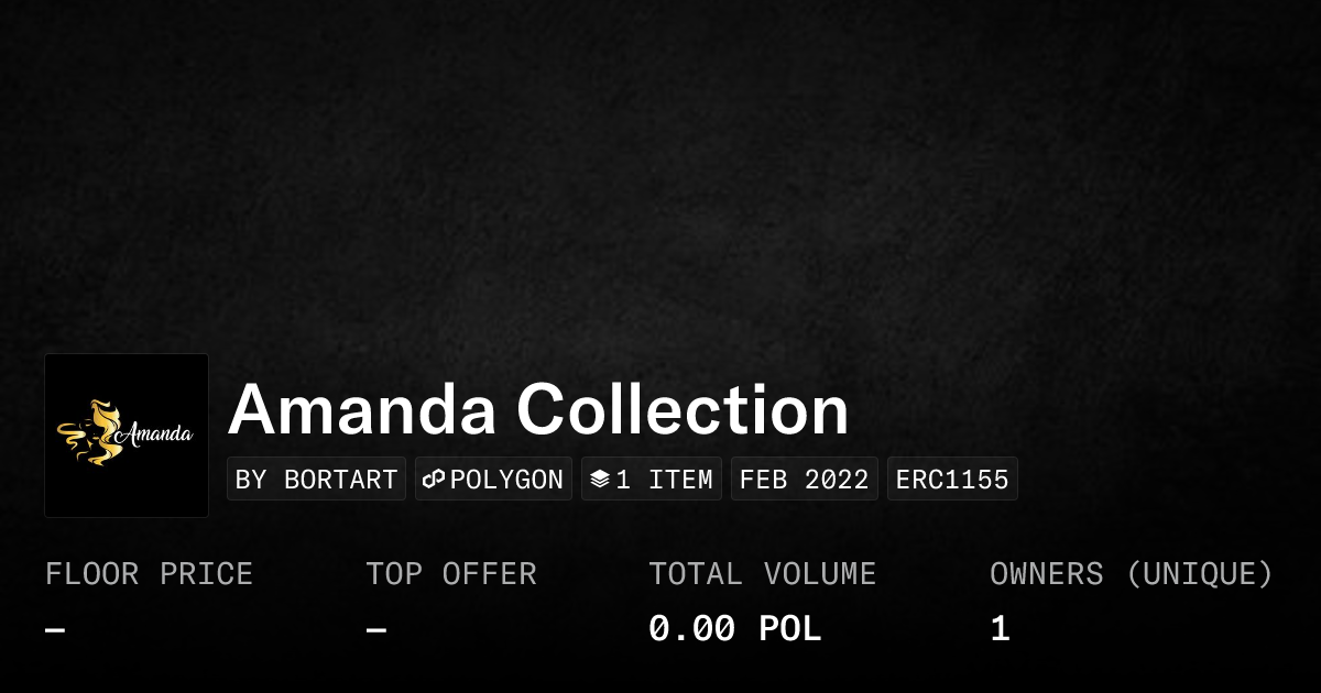 Amanda Collection - Collection | OpenSea