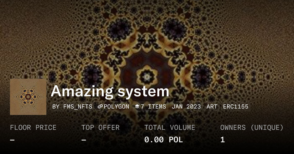 Amazing system - Collection | OpenSea