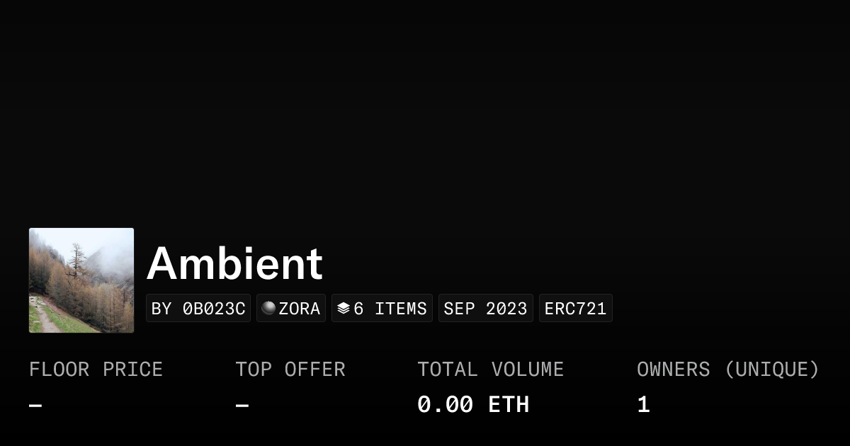 Ambient - Collection | OpenSea