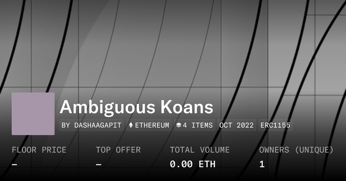 Ambiguous Koans - Collection | OpenSea