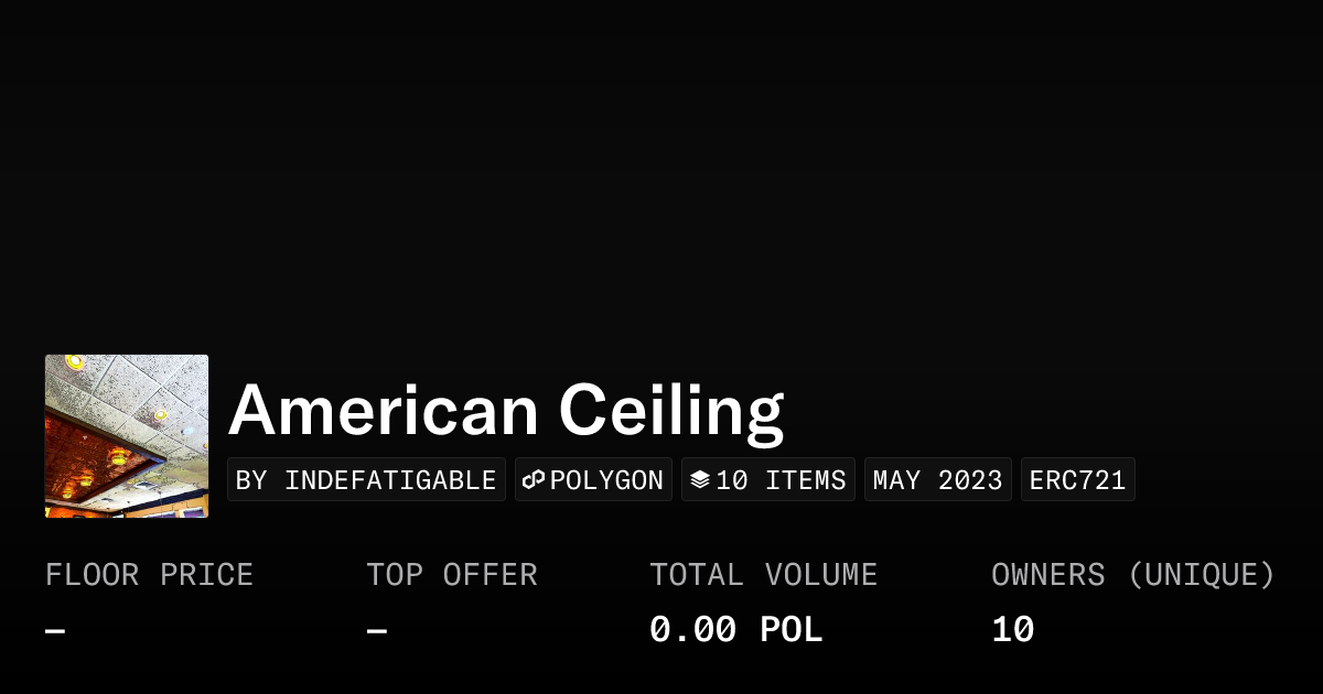 American Ceiling - Collection | OpenSea