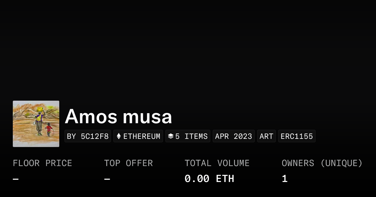 Amos musa - Collection | OpenSea