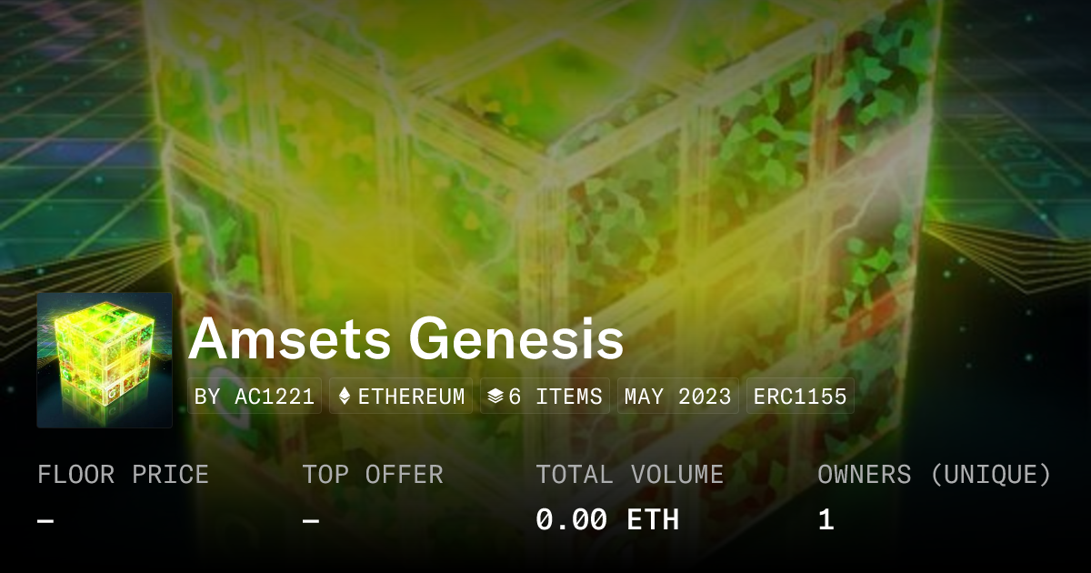 Amsets Genesis - Collection | OpenSea