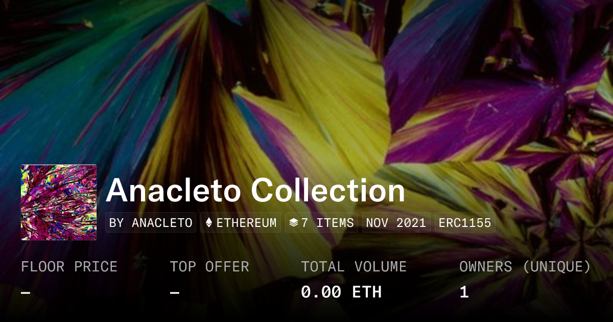 Anacleto Collection - Collection | OpenSea