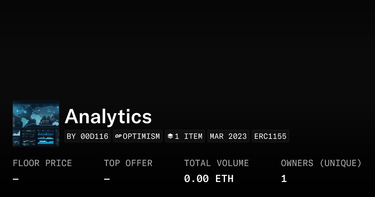 Analytics - Collection | OpenSea