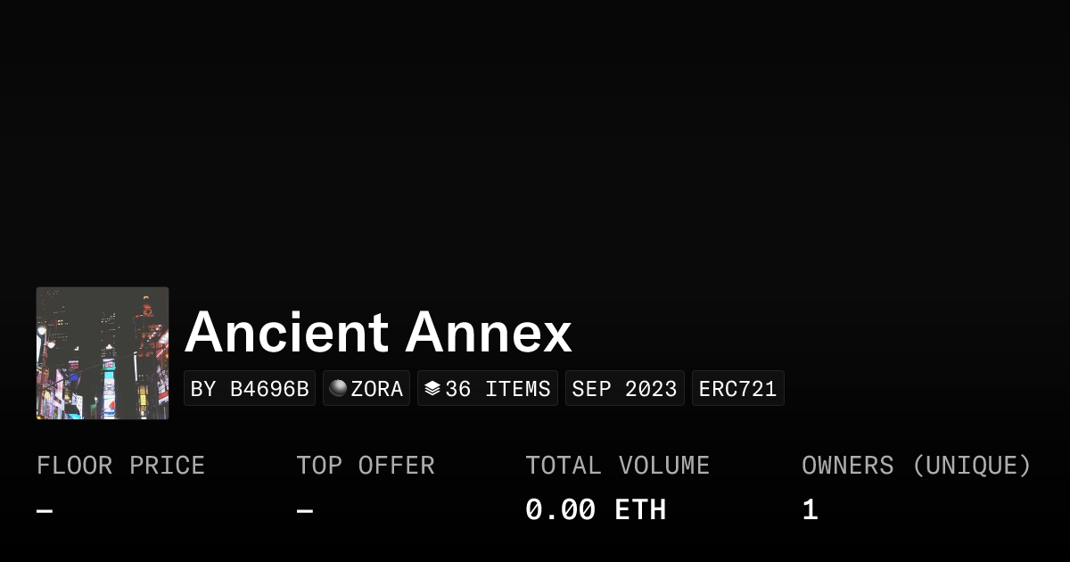 Ancient Annex - Collection | OpenSea