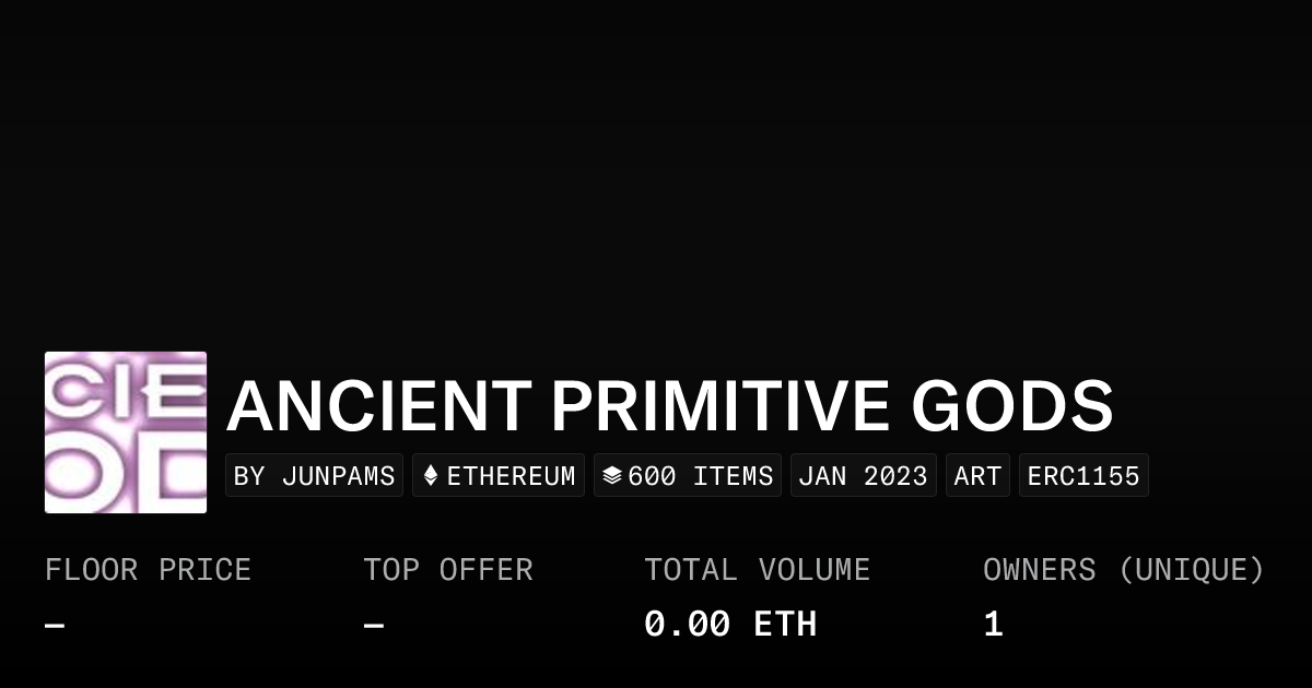 ANCIENT PRIMITIVE GODS - Collection | OpenSea