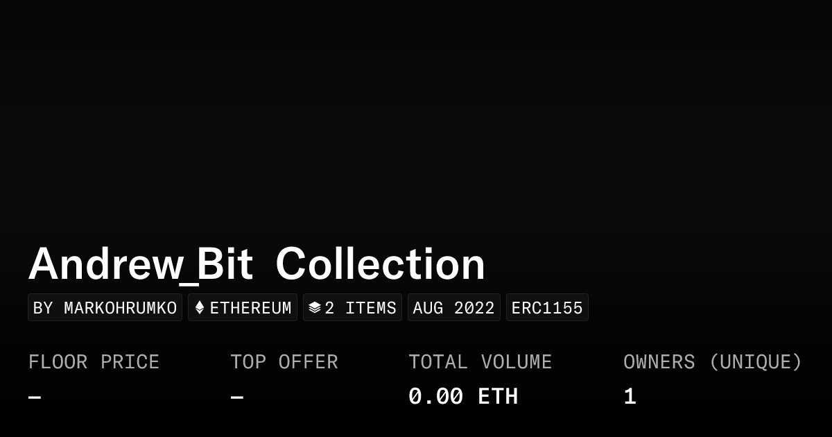 Andrew_Bit Collection - Collection | OpenSea