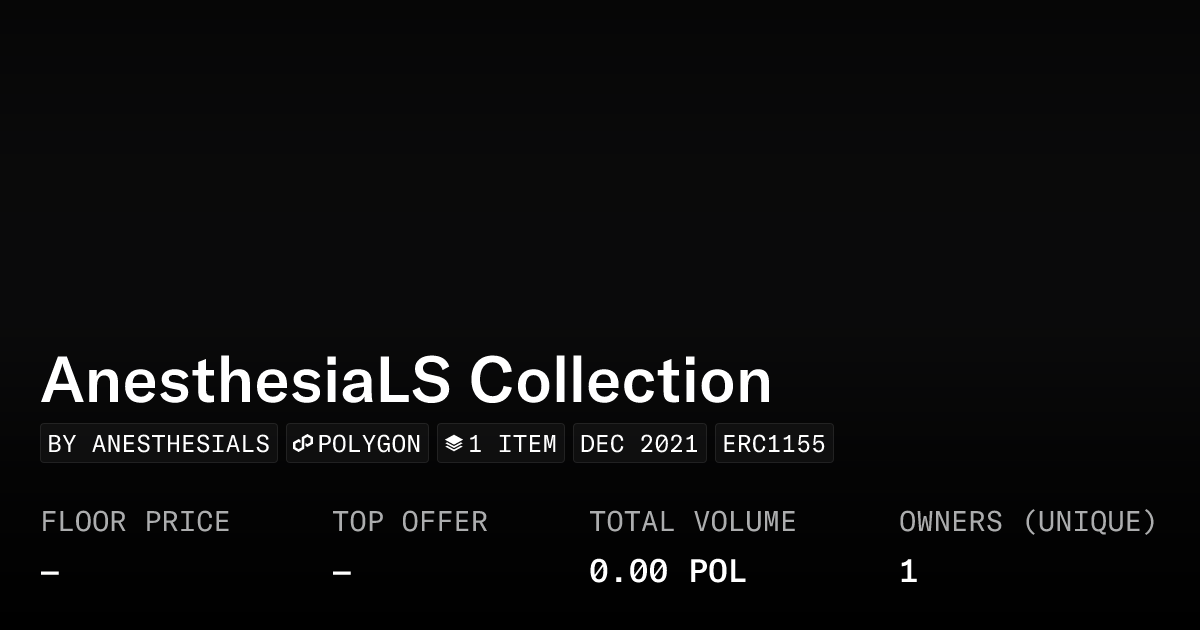 AnesthesiaLS Collection - Collection | OpenSea