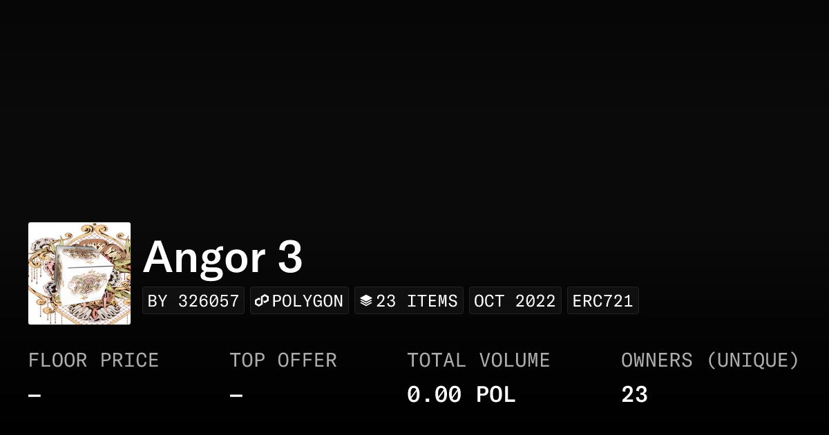 Angor 3 - Collection | OpenSea