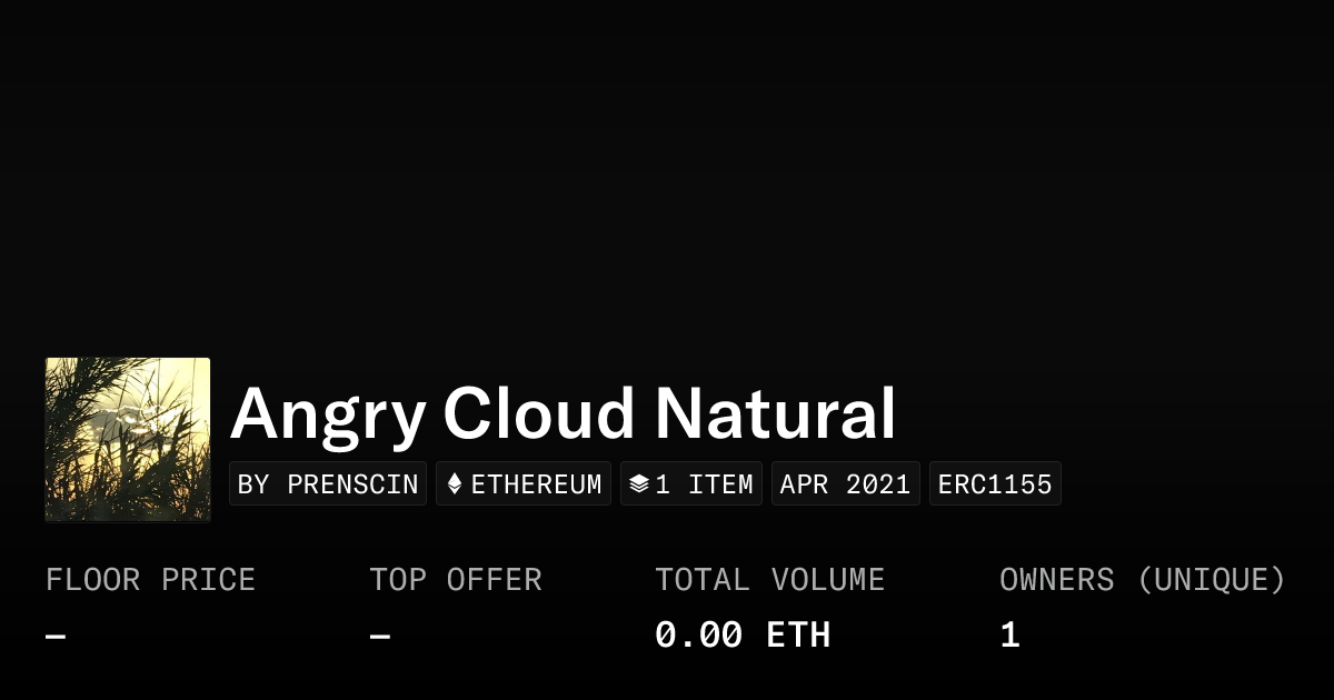 Angry Cloud Natural - Collection | OpenSea