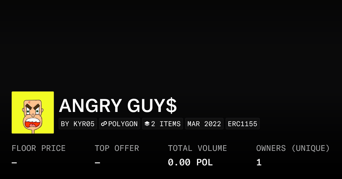 ANGRY GUY$ - Collection | OpenSea