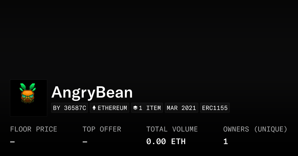 AngryBean - Collection | OpenSea