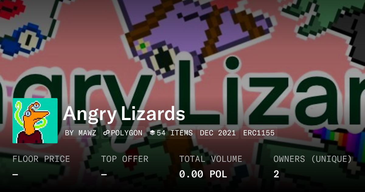 Angry Lizards - Collection | OpenSea
