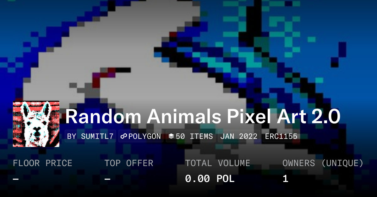 Random Animals Pixel Art 2.0 - Collection | OpenSea