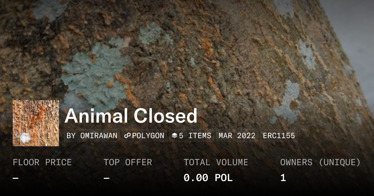 Animal Closed - Collection | OpenSea