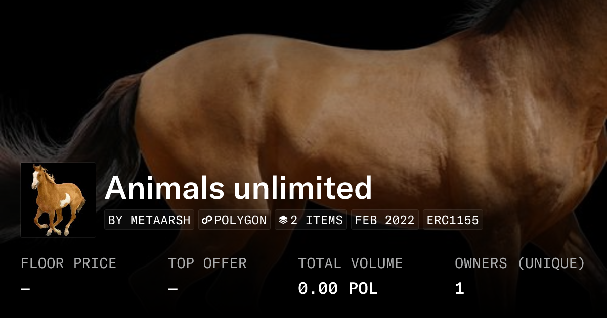 Animals unlimited - Collection | OpenSea