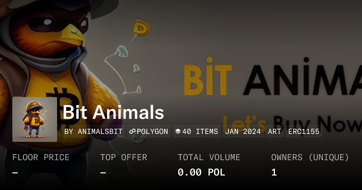 Bit Animals - Collection | OpenSea